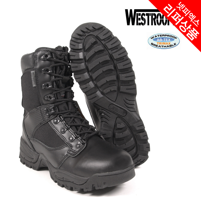[WestRooper®] Elite Tactical MANGUM Boot Black - 웨스트루퍼 엘리트 매그넘 방수 부츠 ...